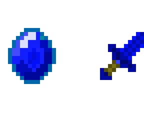 Sapphire sword and a Sapphire | Minecraft Skin