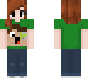Iskall85 Girl - Light Brown Hair | Minecraft Skin