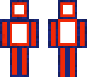 red and blue outline | Minecraft Skin