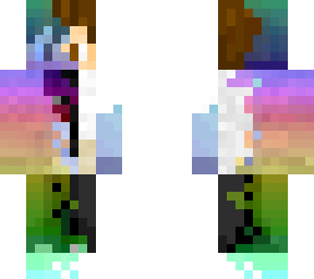 Rainbow overlay on colorful skin | Minecraft Skin