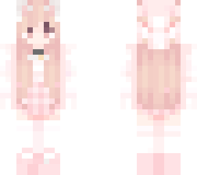 winter pink cat girl | Minecraft Skin