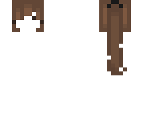 Long brown curly ponytail | Minecraft Skin