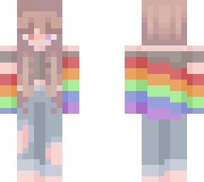 pastel rainbow shirt | Minecraft Skin
