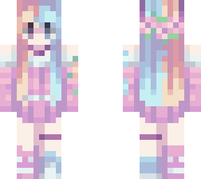 Pink & Blue Girl | Minecraft Skin