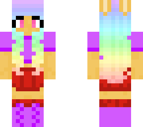 The Daughter Of GlitchTrap And Vanny. (Base By Yani Yosei) | Minecraft Skin
