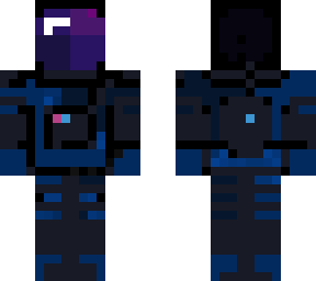 Blue Space Man | Minecraft Skin