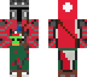 the christmas mando | Minecraft Skin