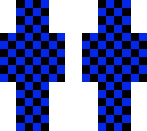 3D Blue Checkerboard Skin | Minecraft Skin