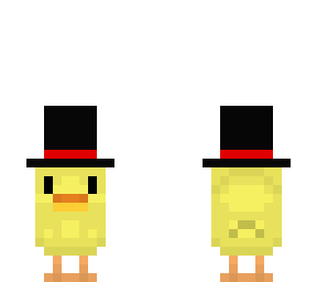 Cute top hat duck | Minecraft Skin