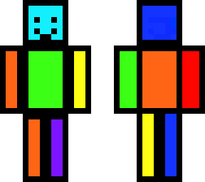 Happy Rainbow block | Minecraft Skin