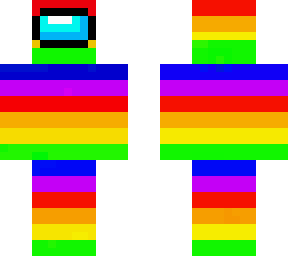 Rainbow Crewmate | Minecraft Skin