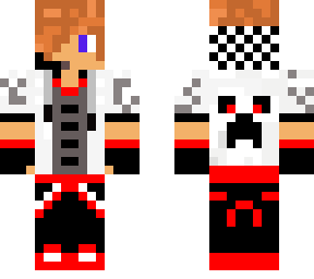 Red Creeper Gamer | Minecraft Skin