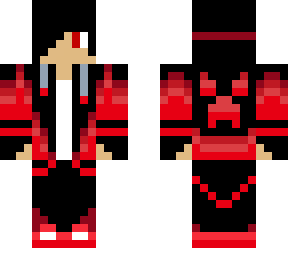 Red Emo Creeper Boy | Minecraft Skin