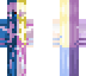 Bicolor Pink and Blue Female | Minecraft Skin