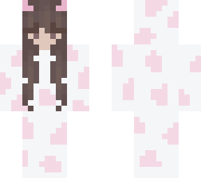 pink cow girl pajamas | Minecraft Skin