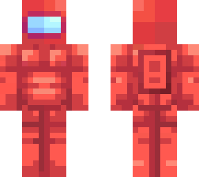 Ripped Red Crewmate (Among Us Remake) | Minecraft Skin