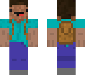 Derpy Steve with Backpack | Minecraft Skin