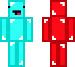 Fire & Water Skeppy | Minecraft Skin