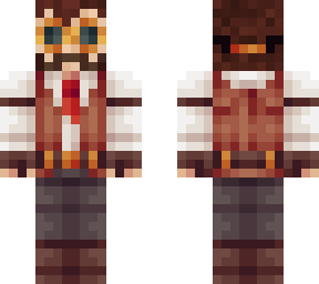 Steampunk Mustache Goggle On | Minecraft Skin