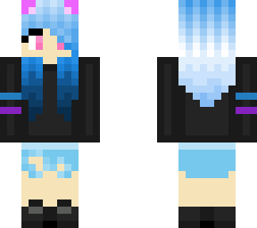 blue cat girl skin | Minecraft Skin