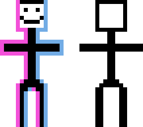 glitch stick figure skin | Minecraft Skin