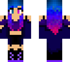 hair gradient girl | Minecraft Skin