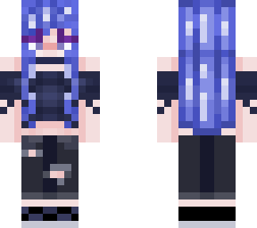 blue hair girl | Minecraft Skin