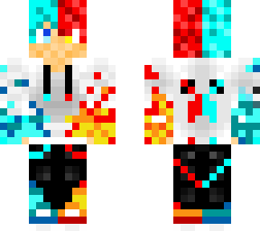 Fire and Ice Gamer | Minecraft Skin