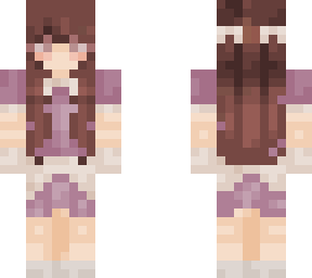 Porcelain doll purple dress | Minecraft Skin