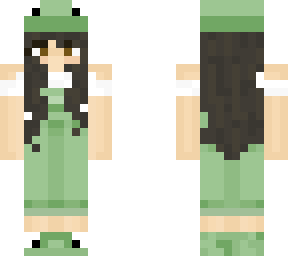 Frog girl skin with overalls :) | Minecraft Skin