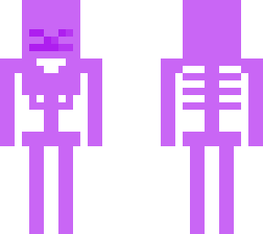 glowing purple skeleton (didn't do inside so its pink from other skin ...