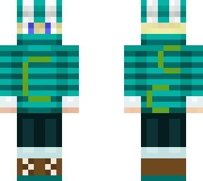 Ph1lzA Cyan Candy Canes | Minecraft Skin