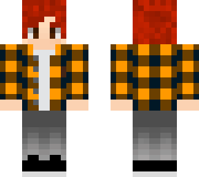 Red Head Check Shirt | Minecraft Skin