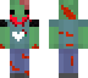 8 bit zombie murdered | Minecraft Skin