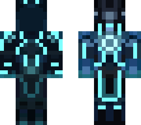 Blue Cyborg | Minecraft Skin