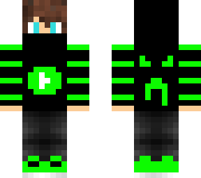 ragazzo youtuber verde | Minecraft Skin