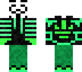 unkown hacker green edit | Minecraft Skin