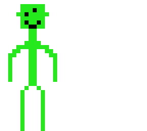 Green happy stickman | Minecraft Skin