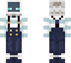 Derpy Tv head in blue overalls | Minecraft Skin