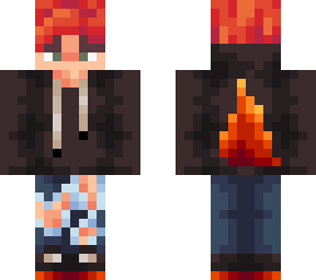Fire Gamer Boy | Minecraft Skin