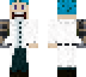 science scientist female blue bedrock classic | Minecraft Skins