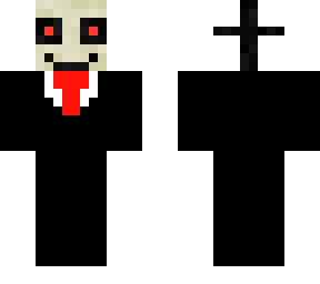 slender man wearing a creepy human face mask | Minecraft Skin