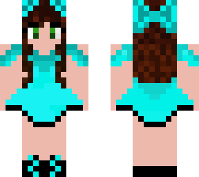 mujer vestido azul | Minecraft Skin
