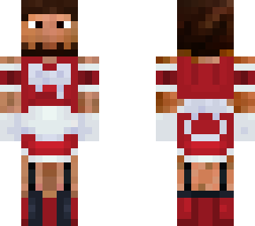 Red Maid Schlatt | Minecraft Skin