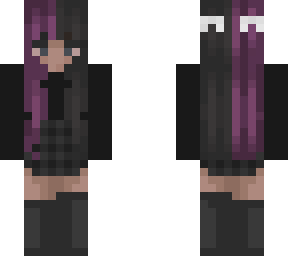 Split dye alt hair girl | Minecraft Skin