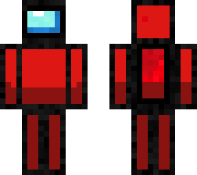 Among Us Red Crewmate with shadow | Minecraft Skin