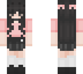 Short sleeved baby pink aesthetic girl | Minecraft Skin