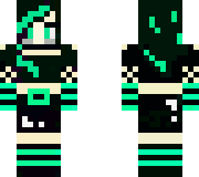Emerald Ore Emo Girl | Minecraft Skin