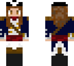 Girl Lmanburg Uniform (dark hair) | Minecraft Skin
