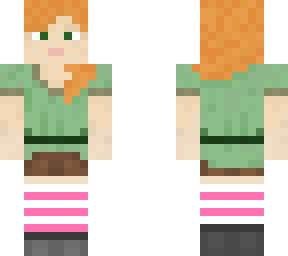 I gave Alex thigh-highs | Minecraft Skin